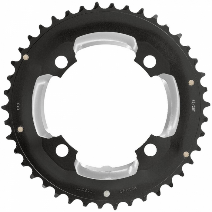 E-bike Chainring 38 Teeth 2x10/11 Speed Bcd 104 Mm 4-bolt Narrow Wide Black